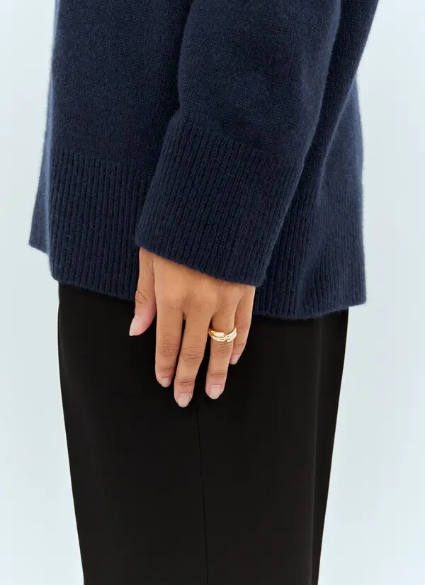 Bottega Veneta Loop Ring In Sterling Silver