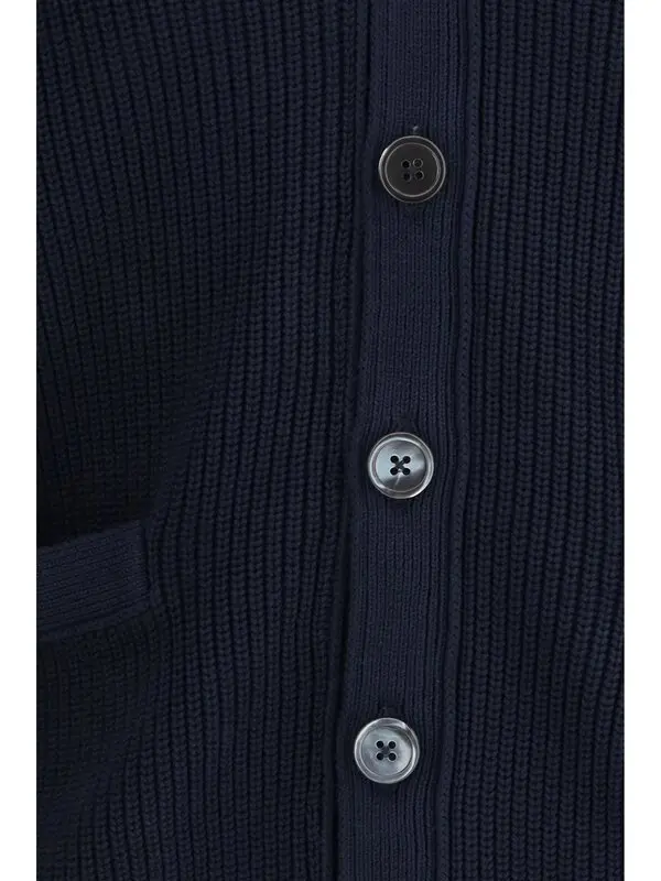 Thom Browne V-neck Cardigan With Signature Striped Armbands