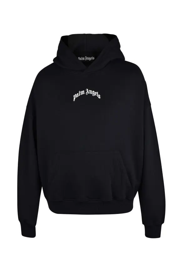 Palm Angels Logo Hoodie - Black