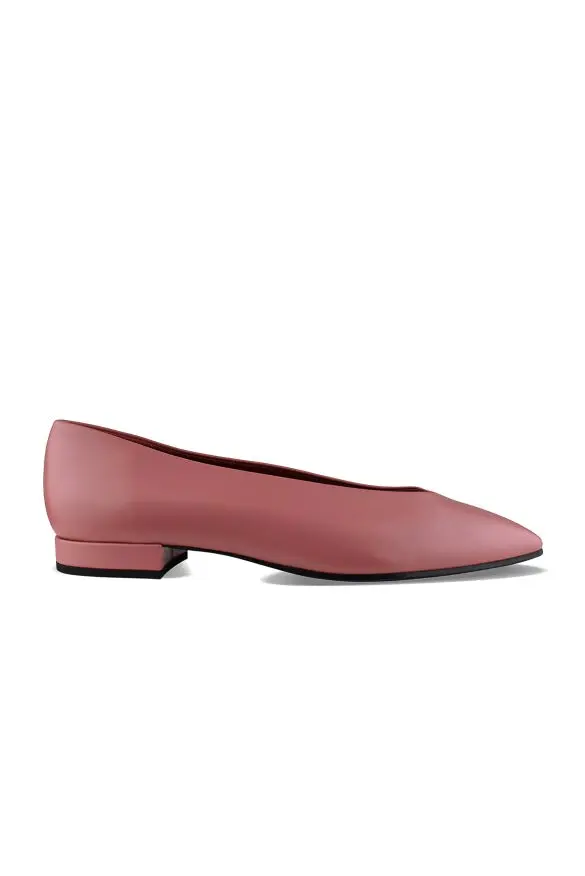 Loro Piana Rebecca Ballerinas In Leather - Pink