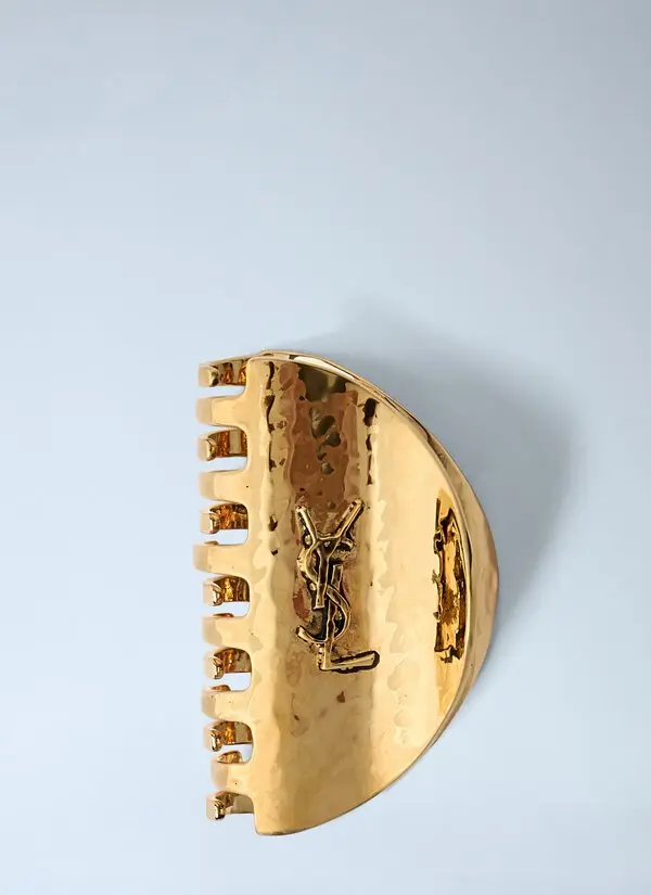 Saint Laurent Cassandre Claw Clip - Gold