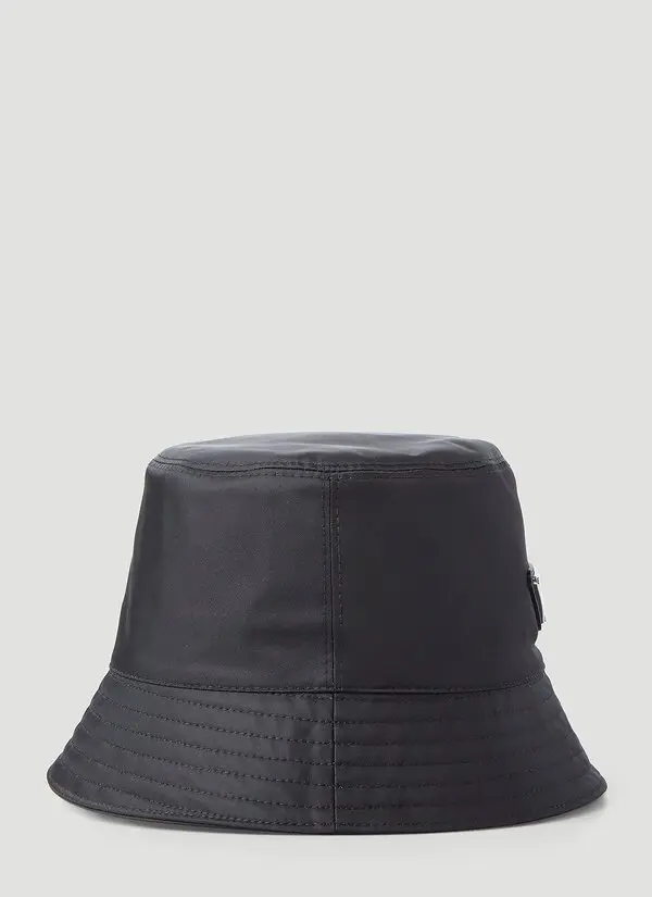Prada Logo Bucket Hat - Black