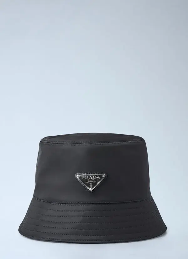 Prada Logo Bucket Hat - Black