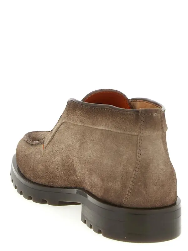 Santoni Rock Suede Ankle Boots - Brown