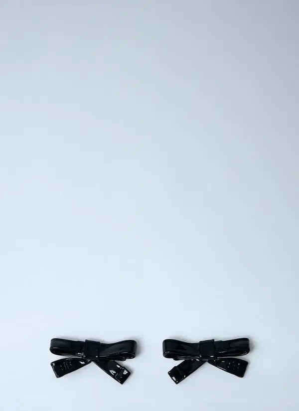 Balenciaga Bow Earrings - Black