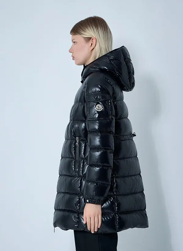 Moncler Courcelles Long Down Coat - Black