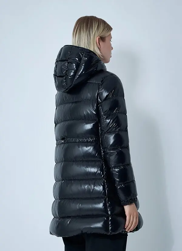 Moncler Courcelles Long Down Coat - Black