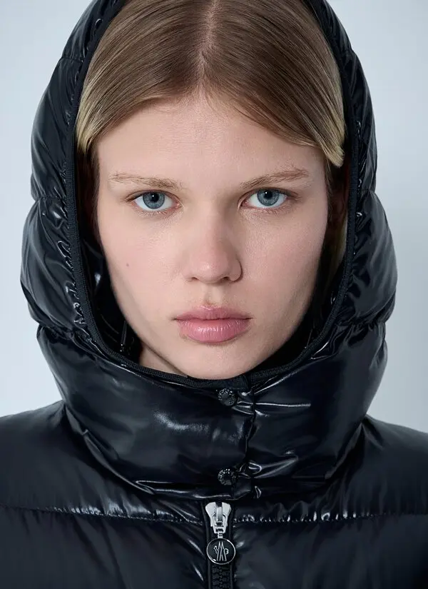Moncler Courcelles Long Down Coat - Black