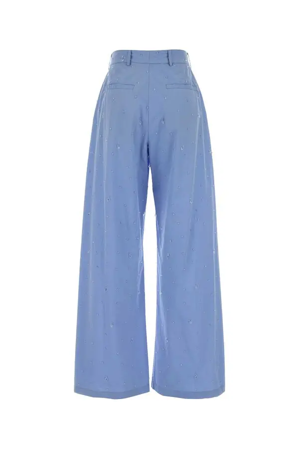Giuseppe Di Morabito Powder Light Poplin Wide-leg Pants