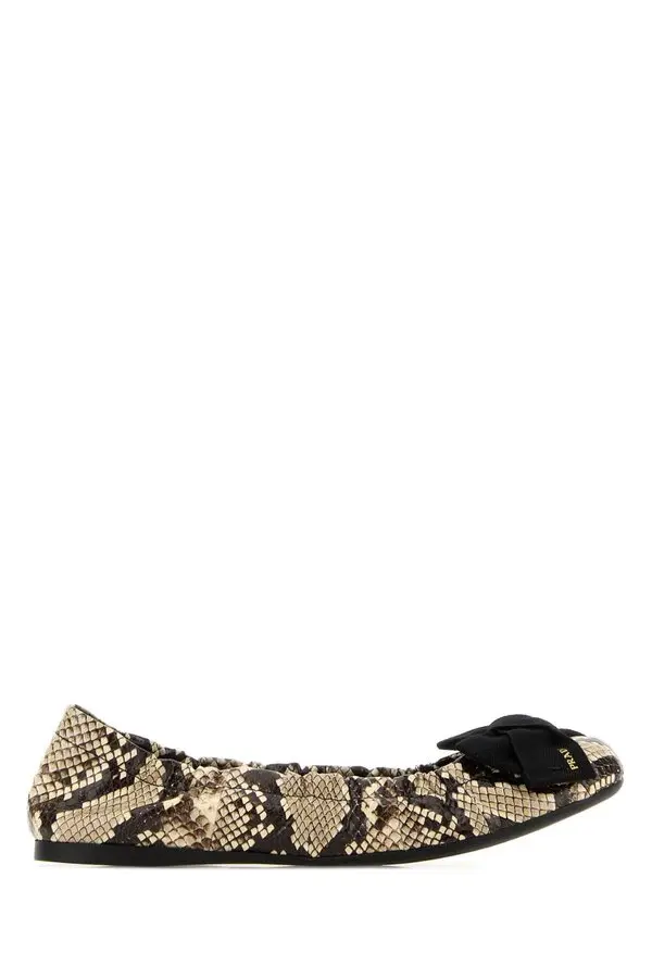 Prada Printed Leather Ballerinas - Multicolor