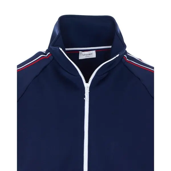 Saint Laurent Track Jacket With Contrast Piping