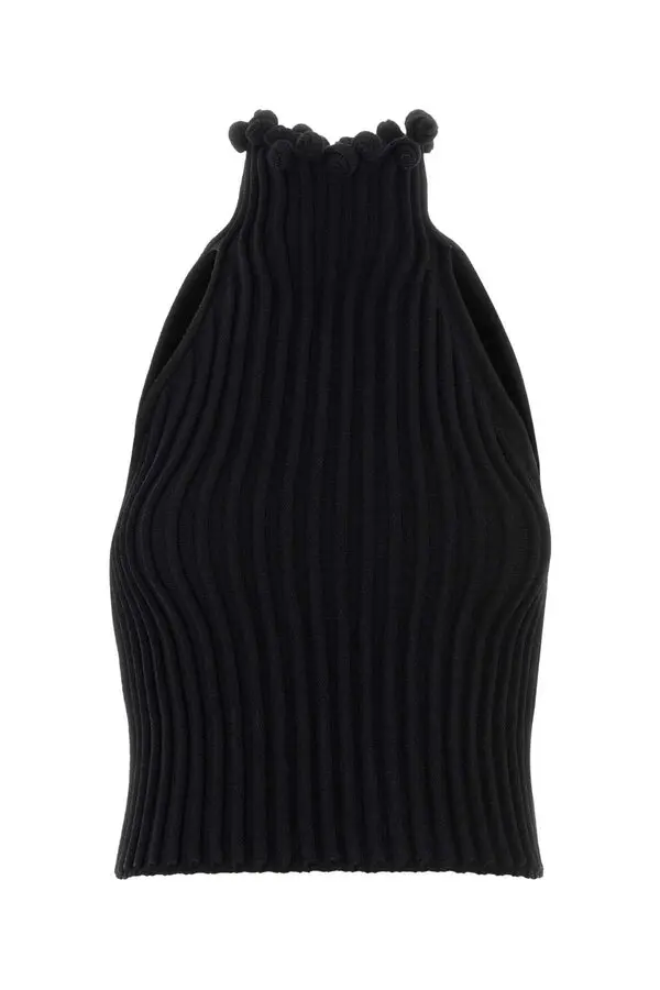 Alaïa Viscose Blend Ribbed Top