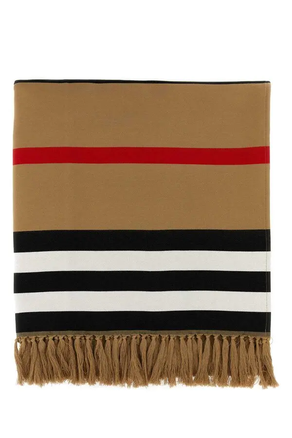Burberry Embroidered Cotton Blanket - Multicolor