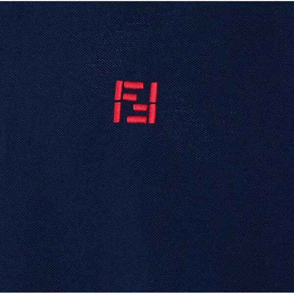 Fendi Ff Selleria Logo Polo - Blue