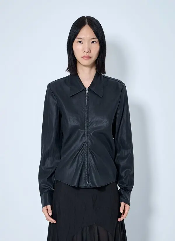 Our Legacy Slim Zip Shirt - Black
