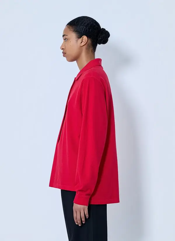 Prada Cotton Piqué Polo Shirt - Red