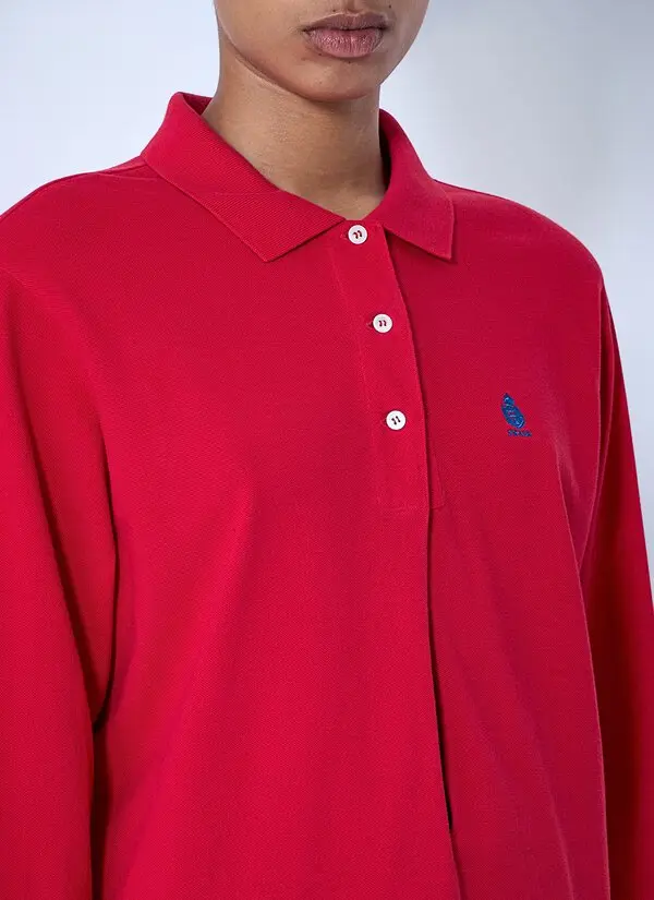 Prada Cotton Piqué Polo Shirt - Red