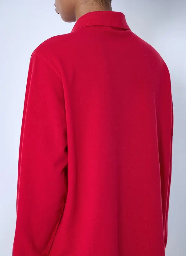 Prada Cotton Piqué Polo Shirt - Red