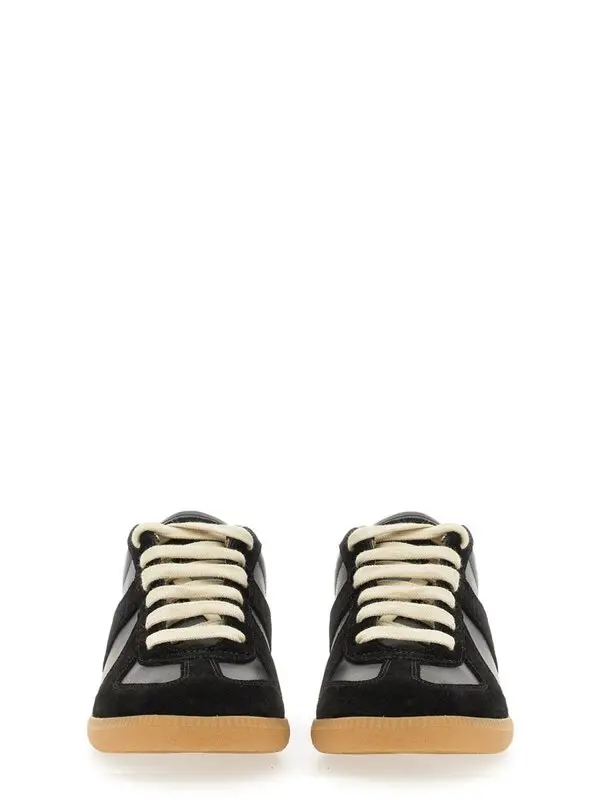 MAISON MARGIELA Replica Leather Sneakers - Black