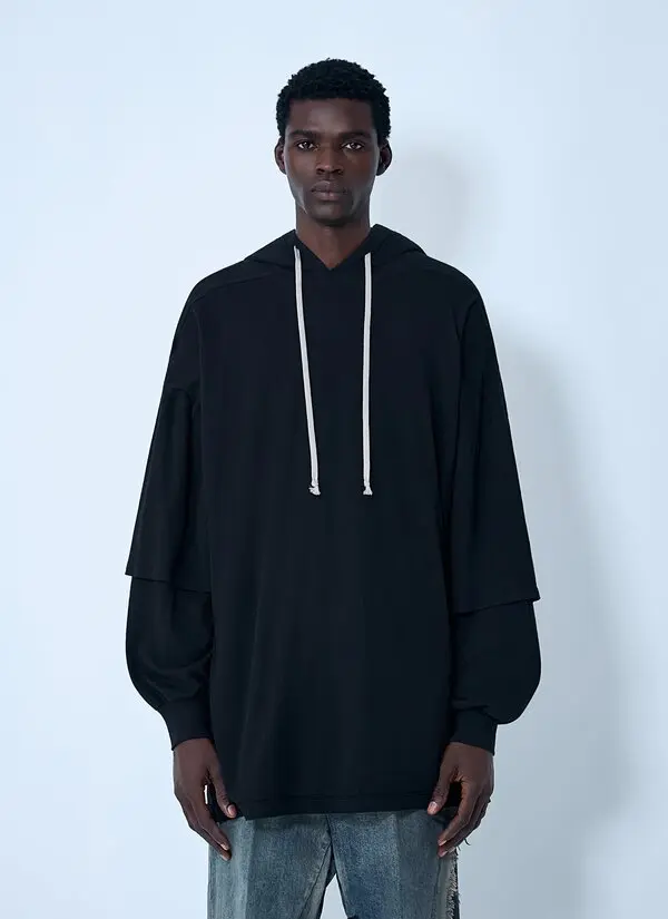 Rick Owens Tommy Hustler Hooded T-shirt - Black