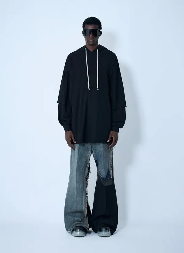 Rick Owens Tommy Hustler Hooded T-shirt - Black