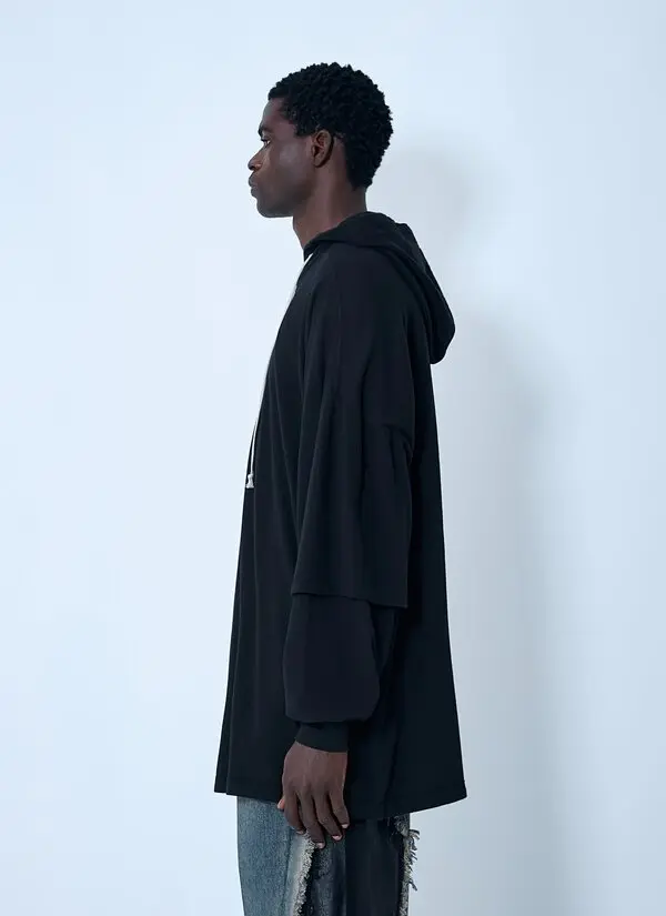 Rick Owens Tommy Hustler Hooded T-shirt - Black