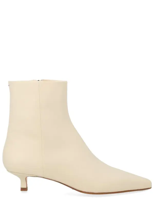 AeydĒ Sofie Nappa Leather Ankle Boots - Cream