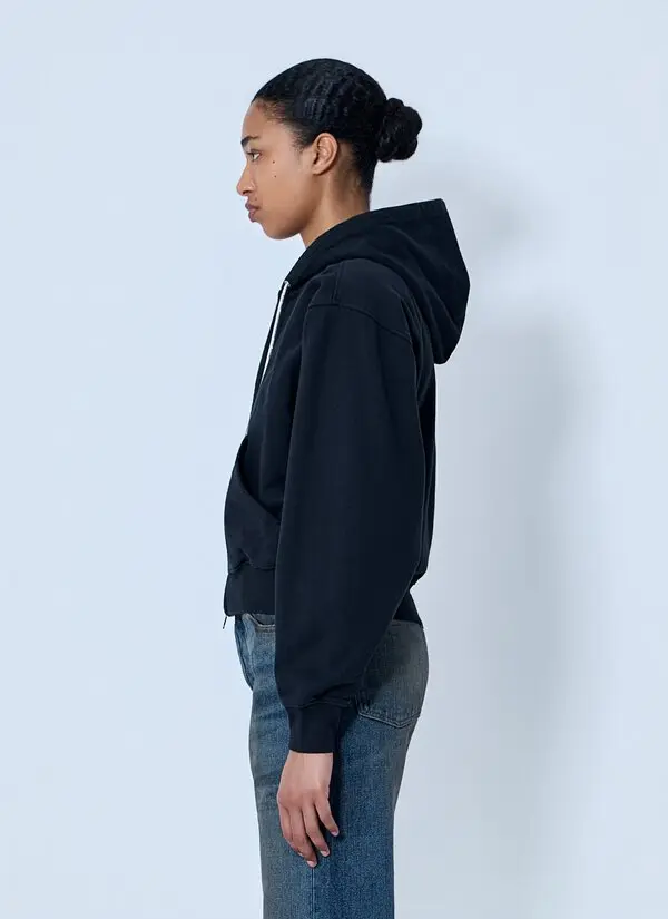 Alexander Wang Zip-front Hooded Sweatshirt