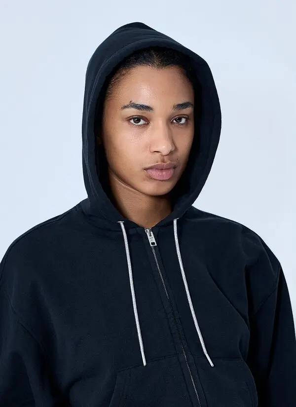 Alexander Wang Zip-front Hooded Sweatshirt