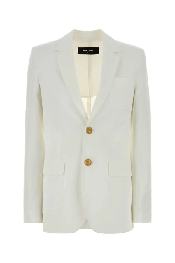 Dsquared2 Cotton Blazer - White