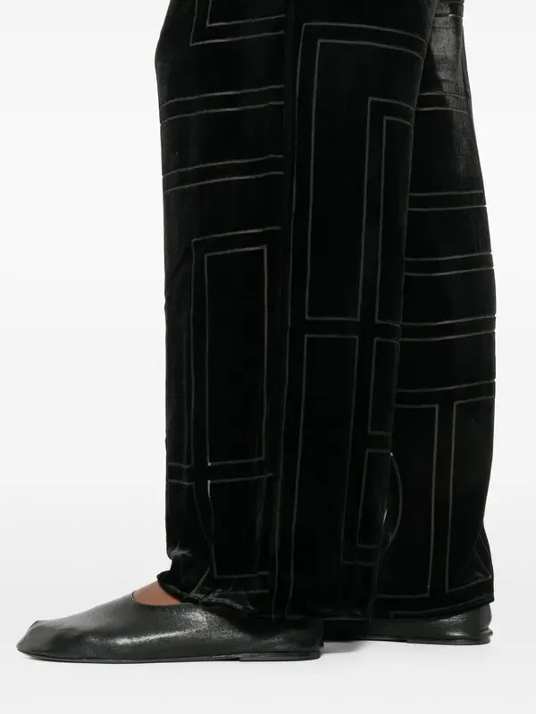 TOTEME Monogram Wide Leg Trousers