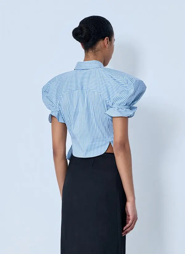 VIVIENNE WESTWOOD Gexy Puff Sleeve Striped Blouse - Blue