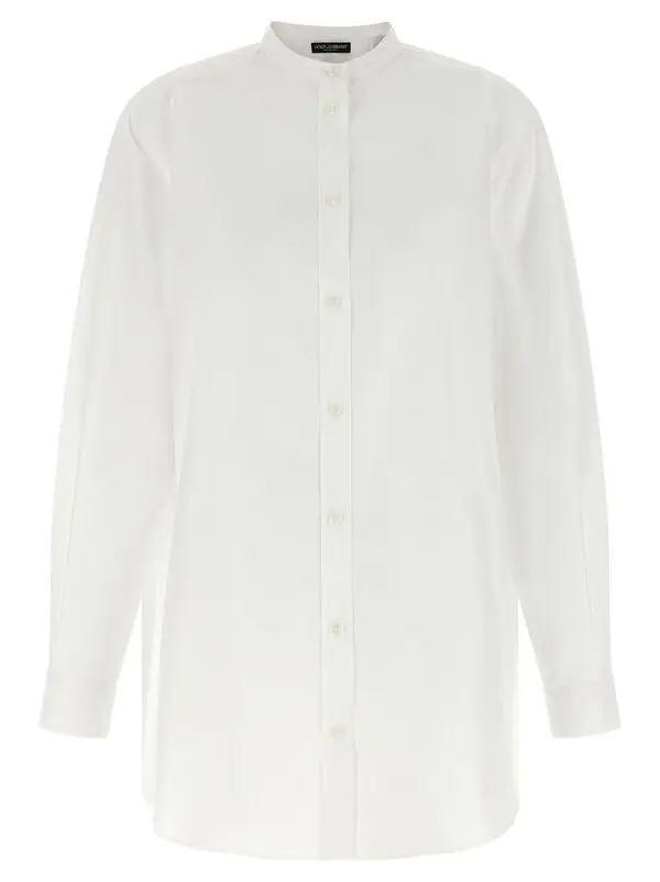 Dolce & Gabbana Cotton Poplin Shirt With Removable Silk Scarf