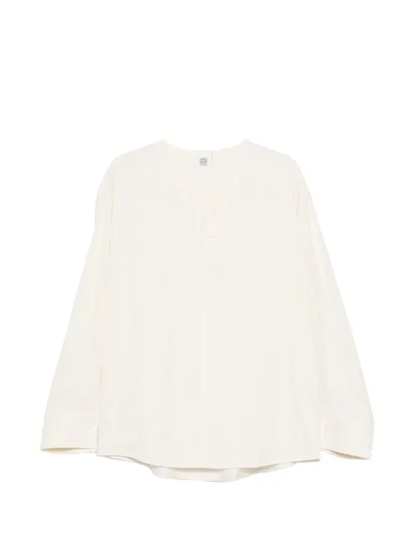 TOTEME V-neck Long-sleeved Blouse - Multicolor