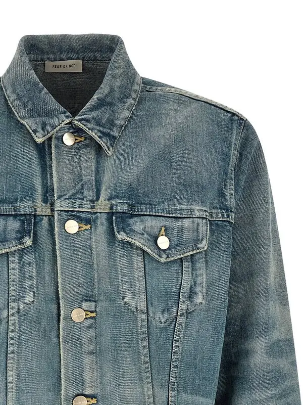 Fear Of God Classic Trucker" Stone Washed Denim Jacket