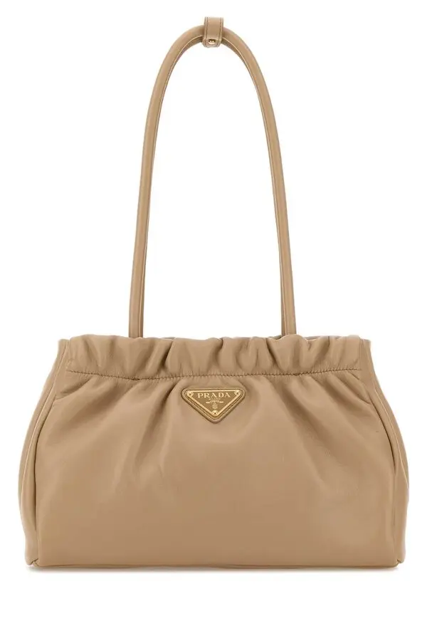 Prada Nappa Leather Shoulder Bag - Brown