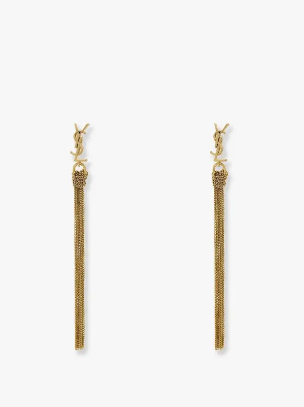 Saint Laurent Cassandre Metal Tasseled Earrings - Multicolor