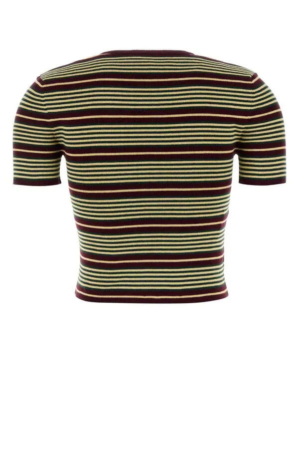Prada Embroidered Cotton Blend T-shirt