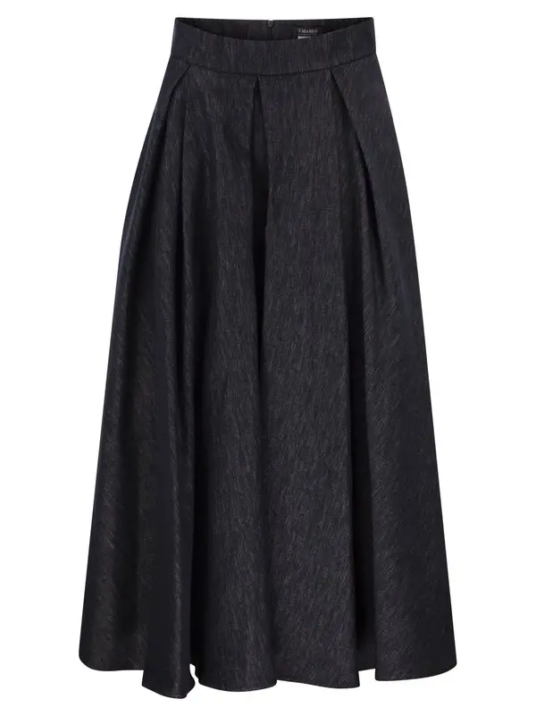 Max Mara Corolla Midi Skirt In Cotton Blend - Multicolor