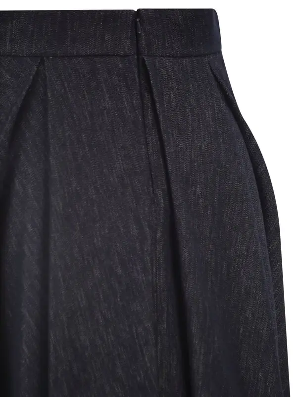 Max Mara Corolla Midi Skirt In Cotton Blend - Multicolor