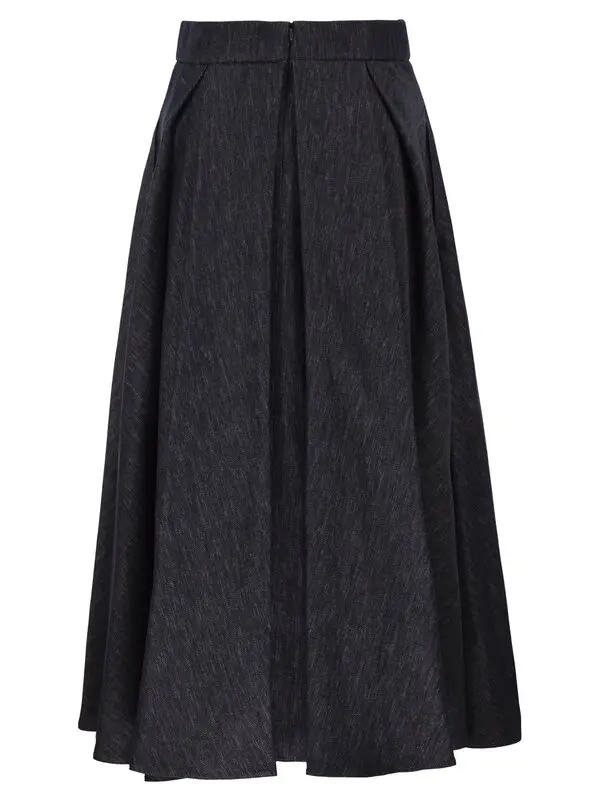 Max Mara Corolla Midi Skirt In Cotton Blend - Multicolor