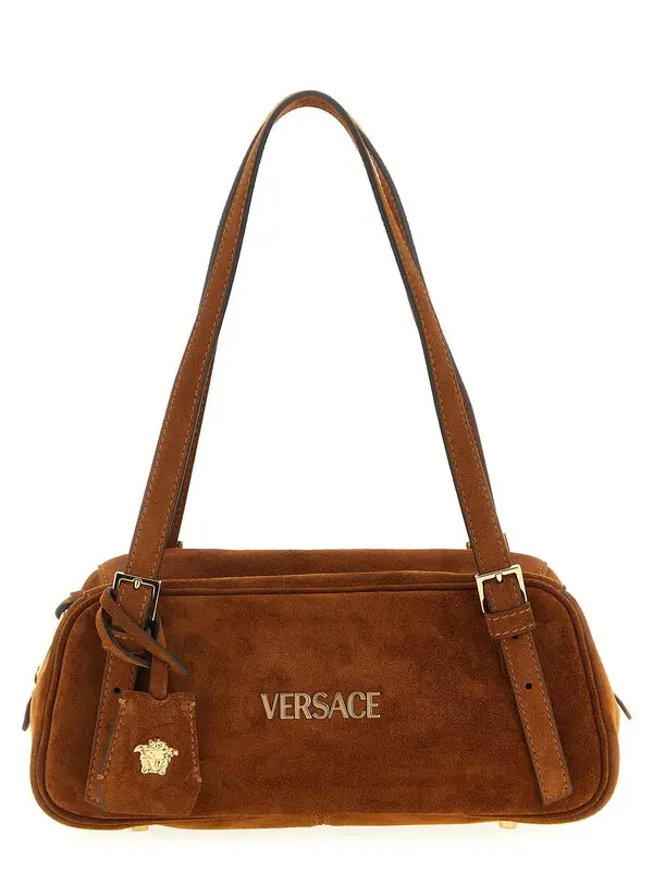 Versace Suede Tag Shoulder Bag
