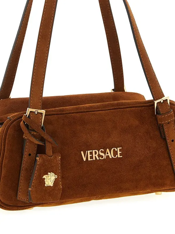Versace Suede Tag Shoulder Bag