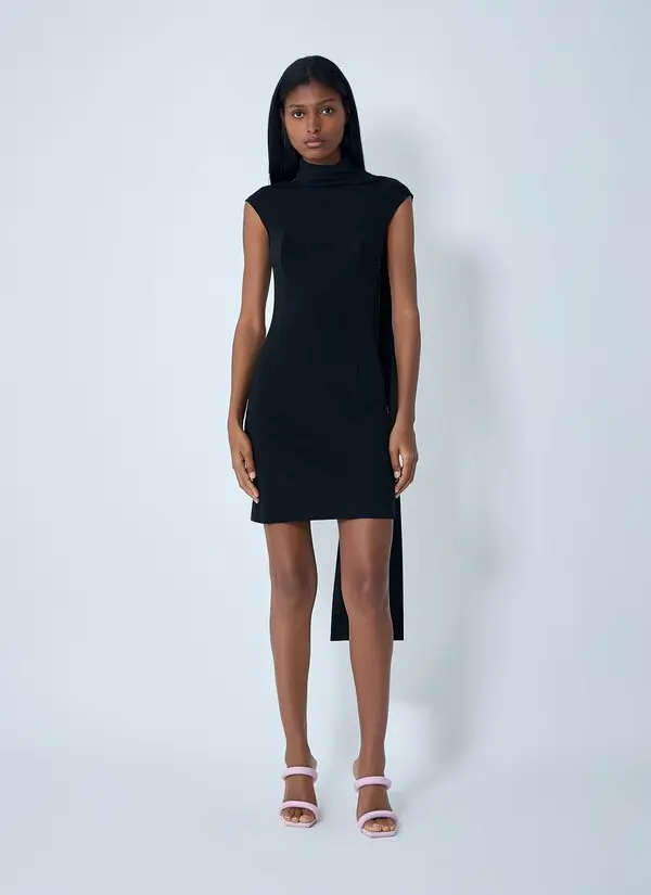 JEAN PAUL GAULTIER Viscose Mini Dress With Draped Paneling