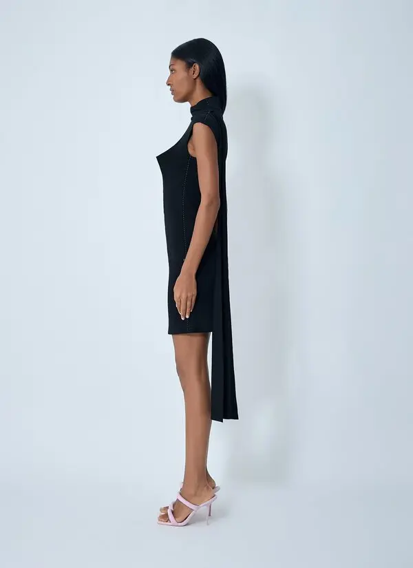 JEAN PAUL GAULTIER Viscose Mini Dress With Draped Paneling
