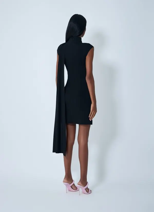 JEAN PAUL GAULTIER Viscose Mini Dress With Draped Paneling
