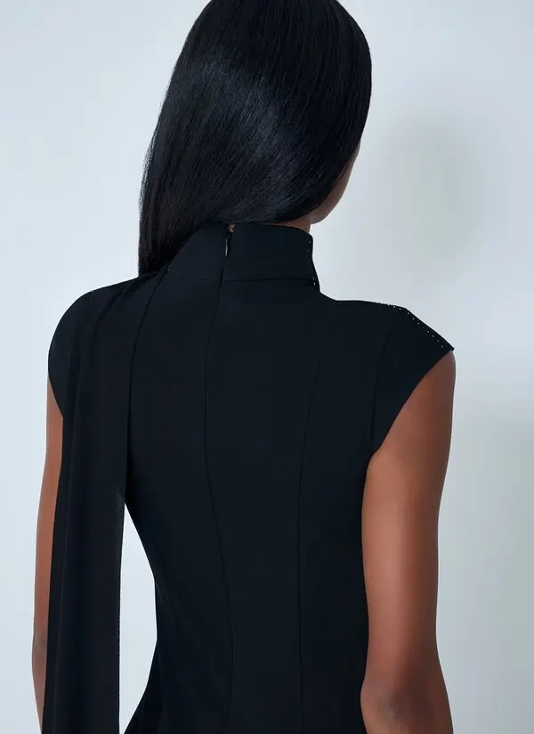 JEAN PAUL GAULTIER Viscose Mini Dress With Draped Paneling
