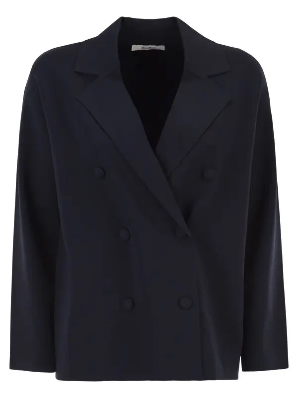 Max Mara Double-breasted Viscose Crêpe Jacket - Multicolor
