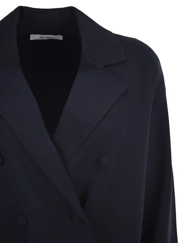 Max Mara Double-breasted Viscose Crêpe Jacket - Multicolor