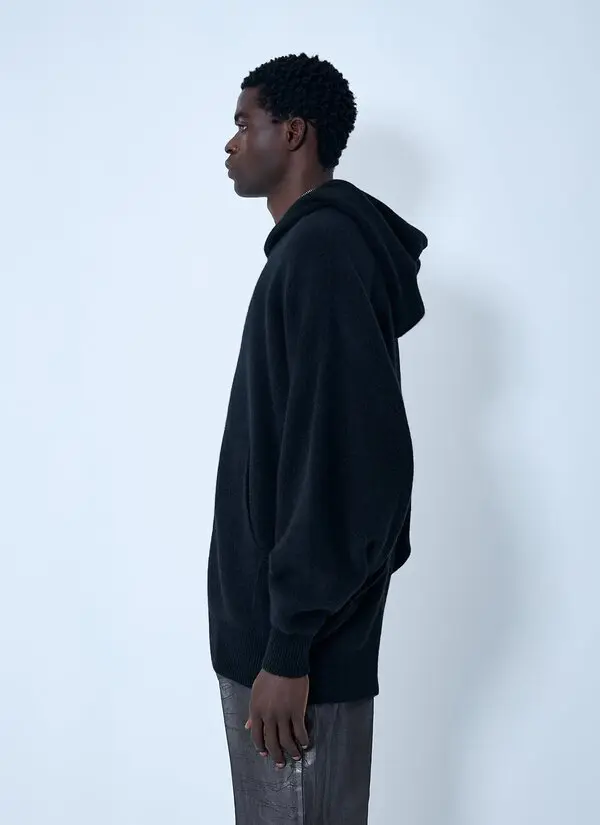 Rick Owens Wool-fleece Hooded Zip-up Sweatshirt